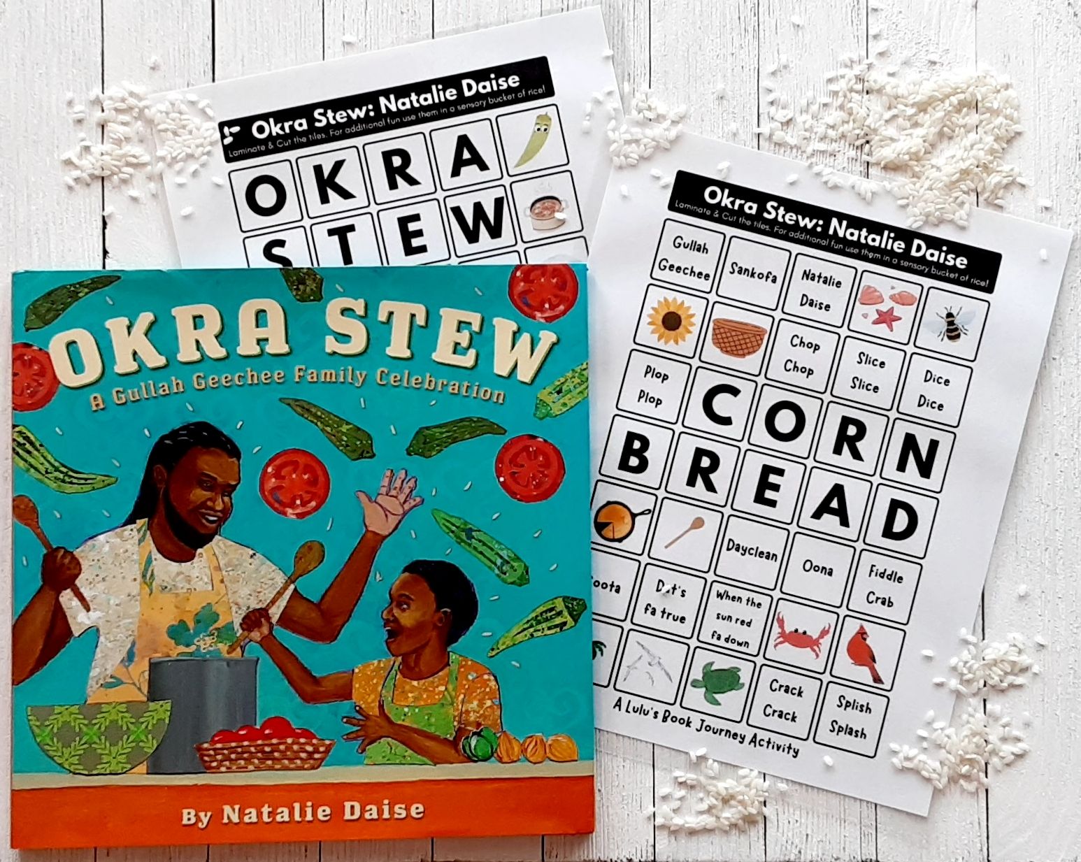 Okra Stew: Sensory Bin Story Tiles – Lulu's Book Journey