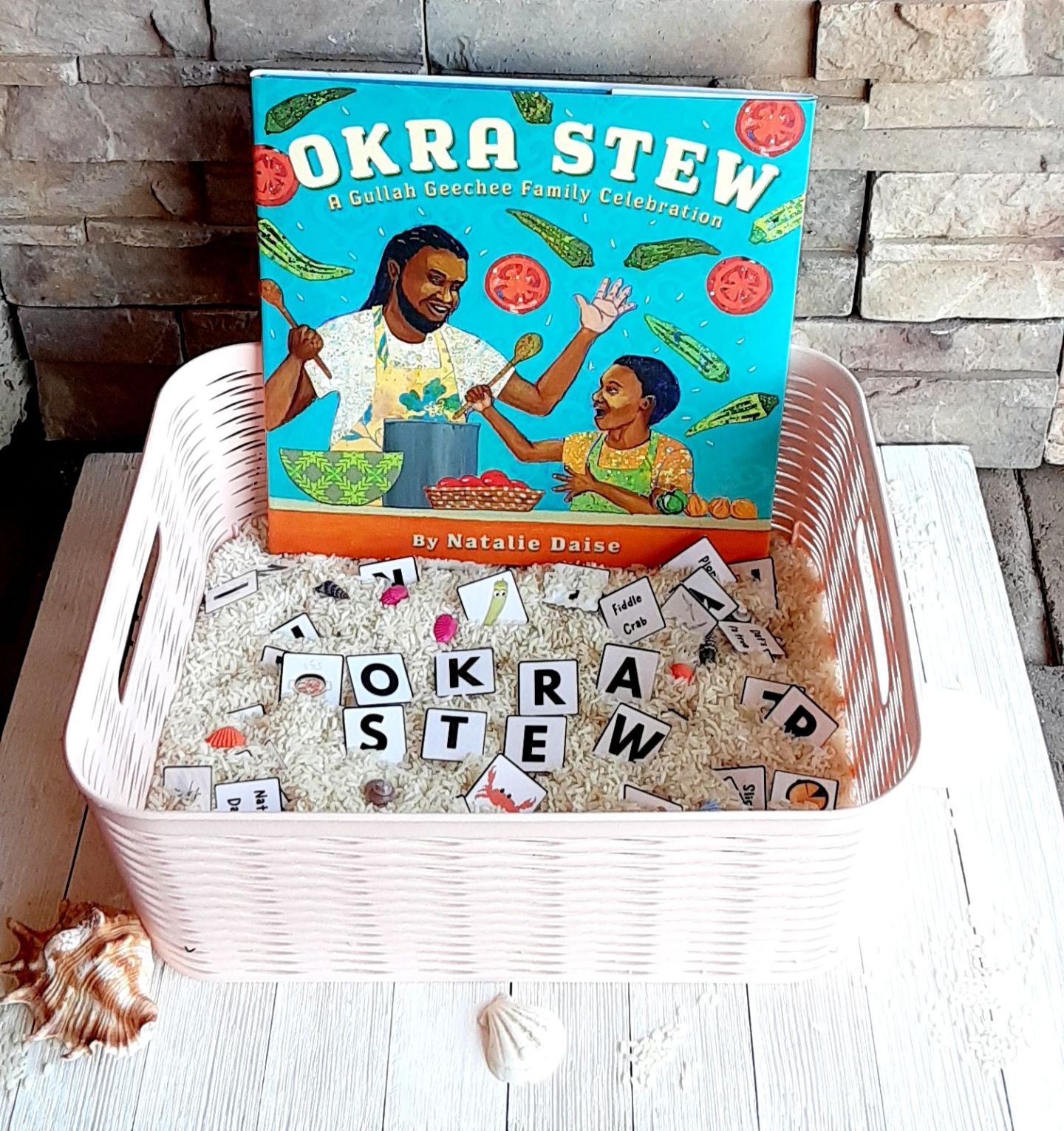 Okra Stew: Sensory Bin Story Tiles – Lulu's Book Journey